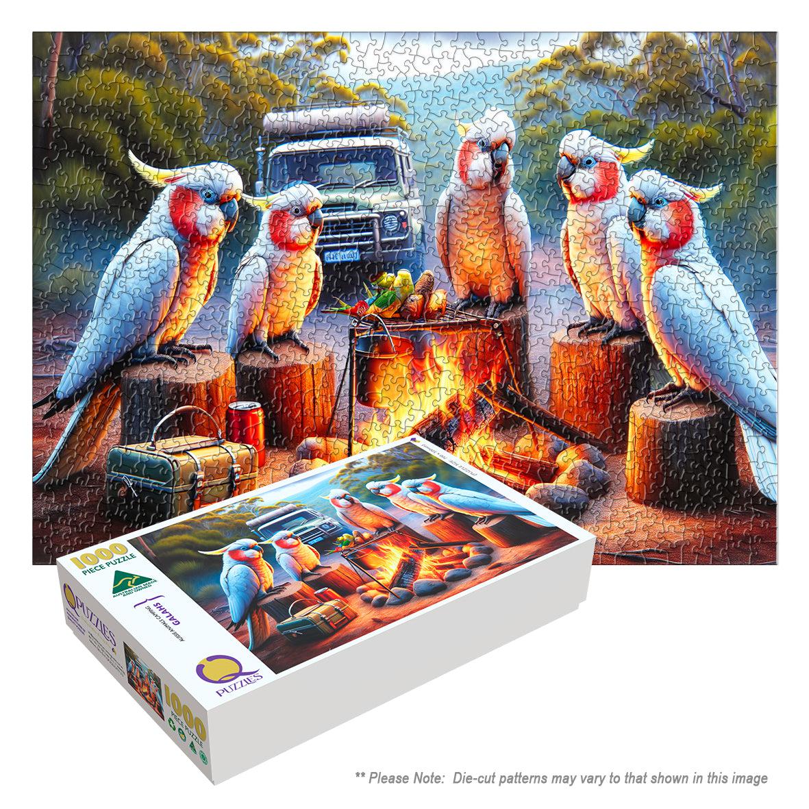 Aussie Animals Camping - Galahs (Landscape) – Jigsaw Gallery