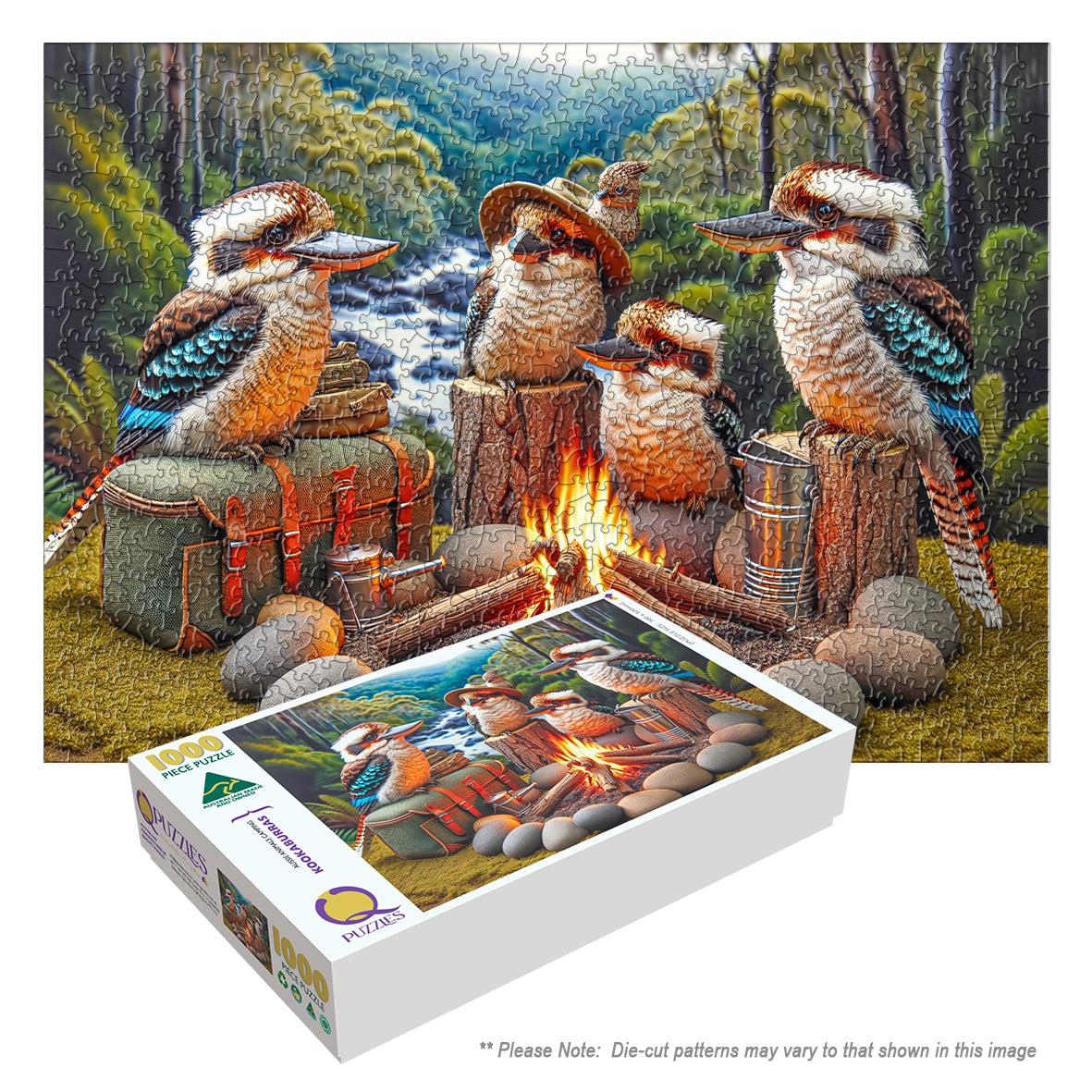 Aussie Animals Camping: Kookaburras (Landscape) Jigsaw Puzzle – Jigsaw ...