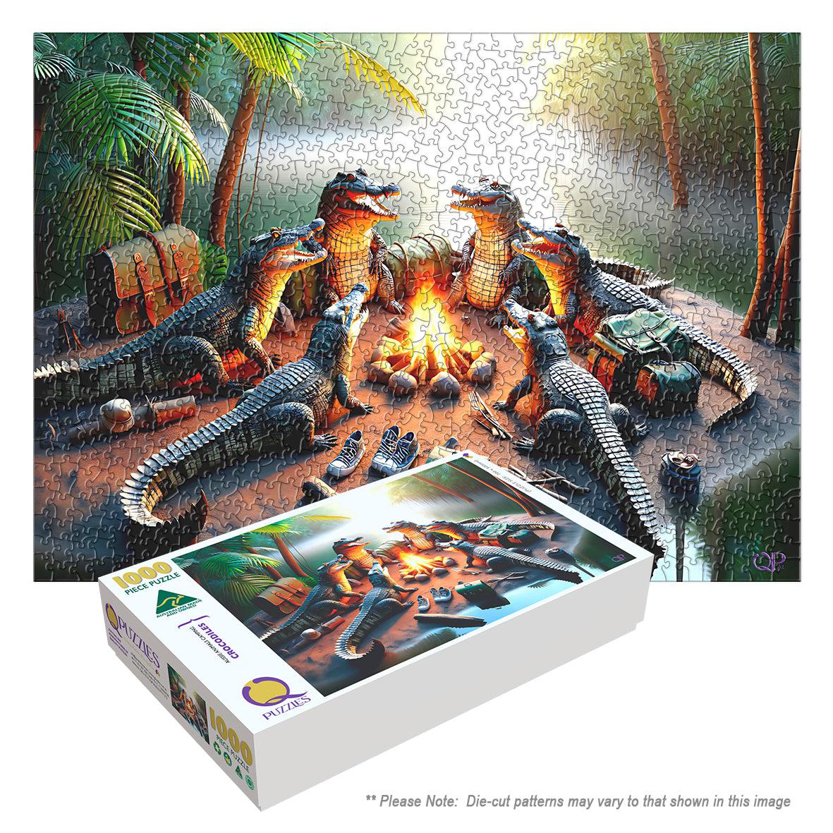 Aussie Animals Camping - Crocodiles (Landscape) – Jigsaw Gallery