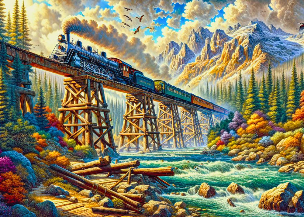 Crossing The Ravine (Landscape) – Jigsaw Gallery