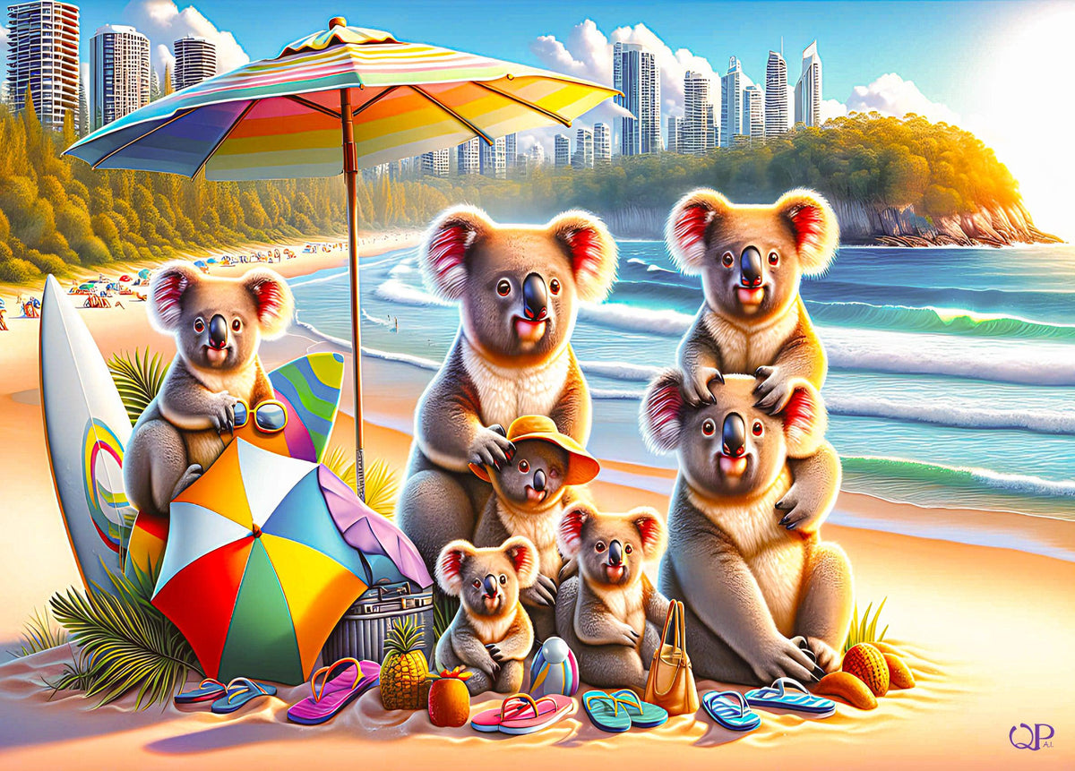 Koalas on Holidays (Landscape) – Jigsaw Gallery