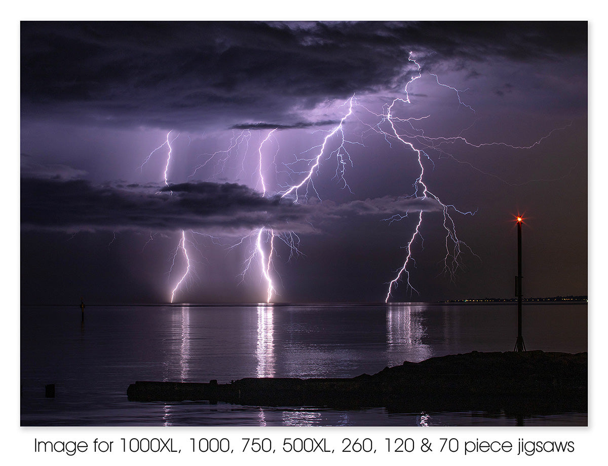 Lightning Carrum Beach – Jigsaw Gallery