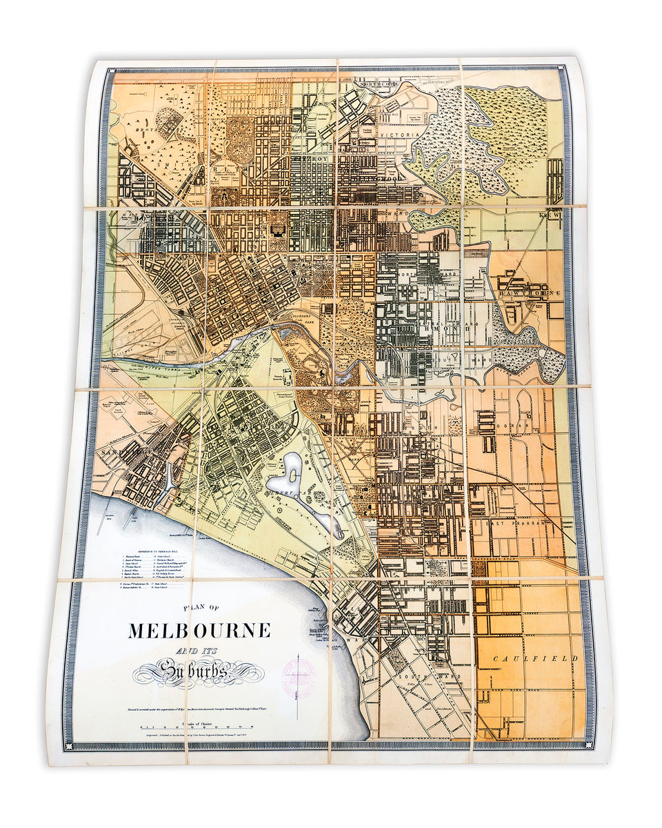Archival Quality Print - Plan of Melbourne and its Suburbs - 1879 ...
