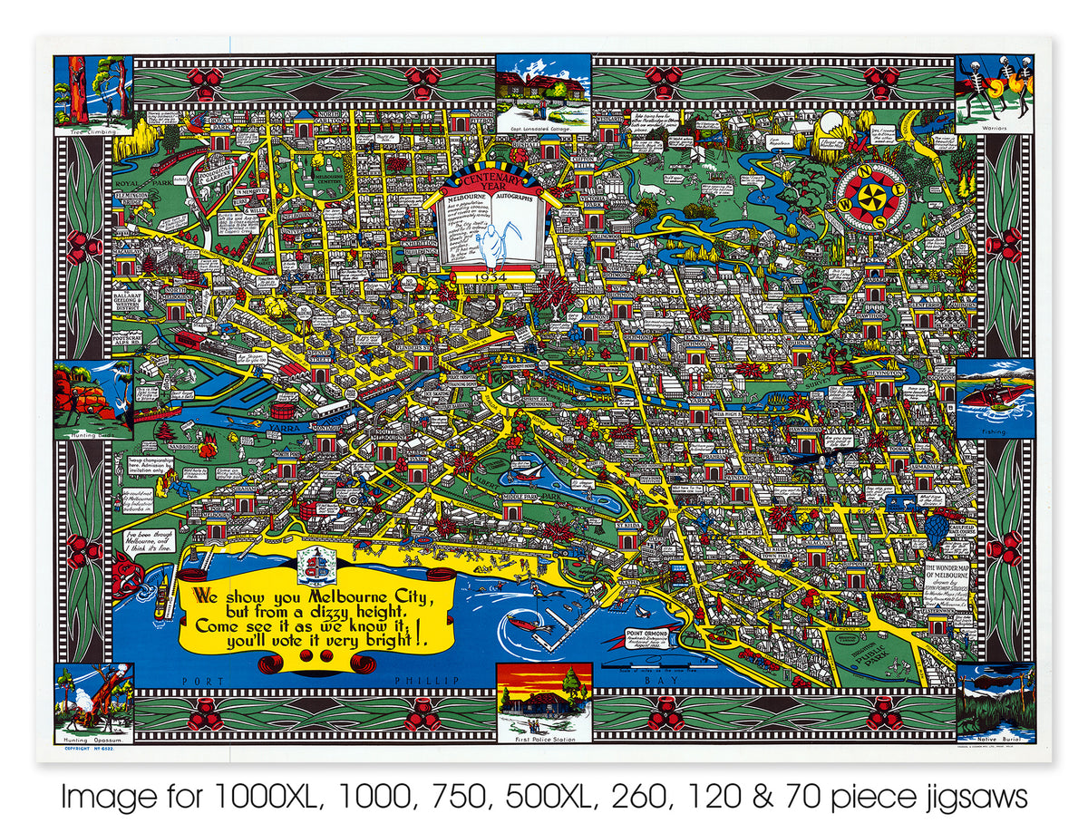 The Wonder Map of Melbourne - 1934 – Jigsaw Gallery